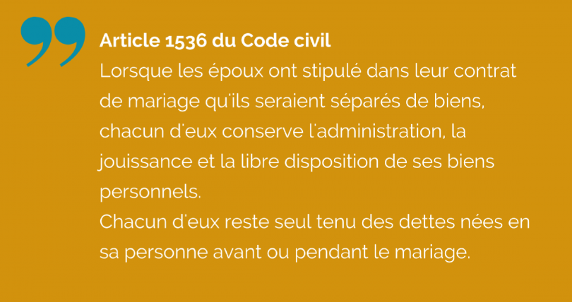 Contrat de mariage : choisir la séparation de biens - LegaLife